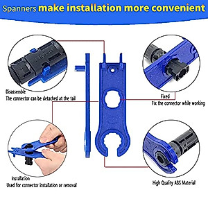 Qihengzhijia Solar PV Connector, 6 Pairs Male/Female Solar Connector, IP67 Waterproof Solar Panels Cable Connectors with 2PCS Solar Spanners Solar Wire Connectors