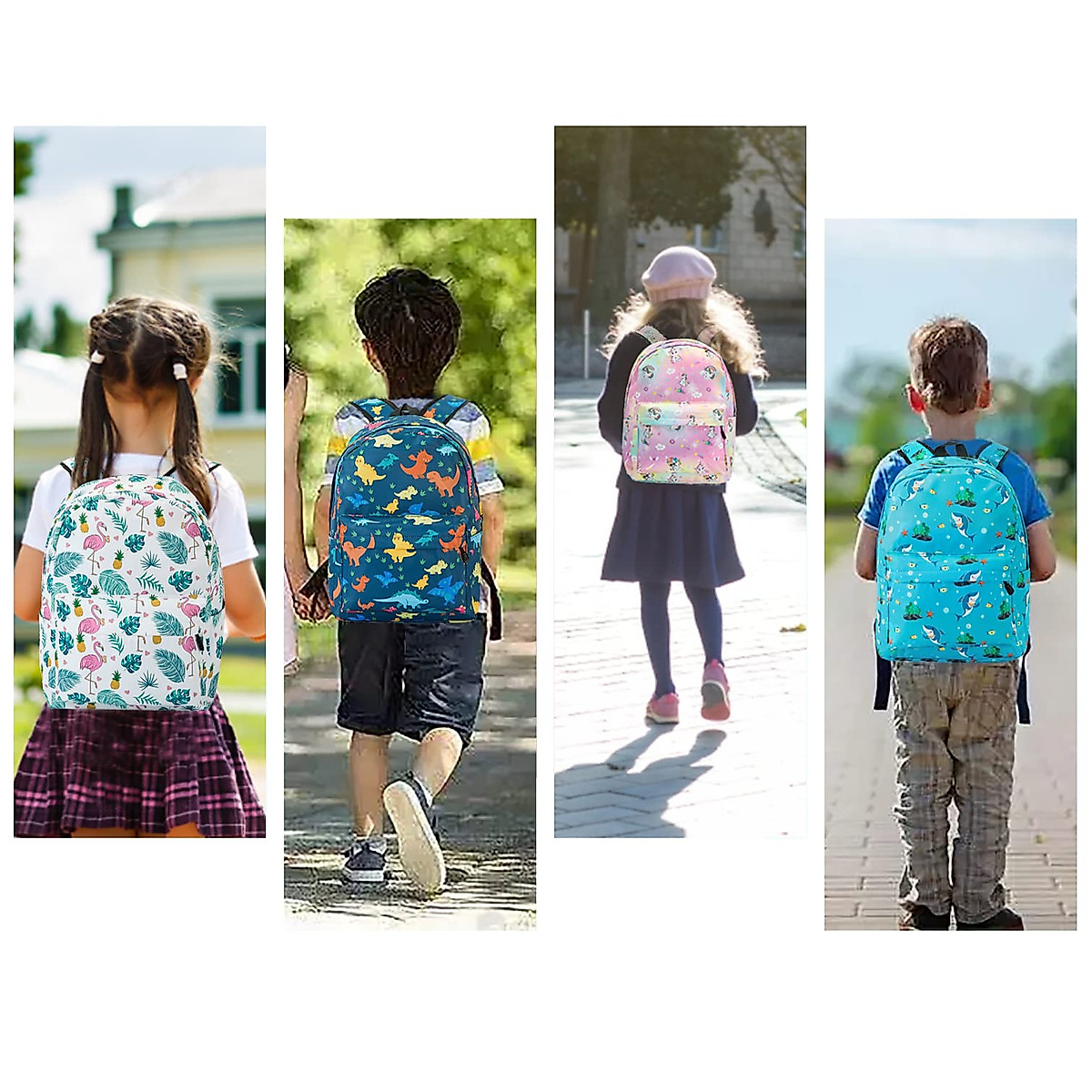 cuesr Shark Boys Backpack and Lunch Box Set,Kids Cute Lightweight Kindergarten Elementary School Bookbag