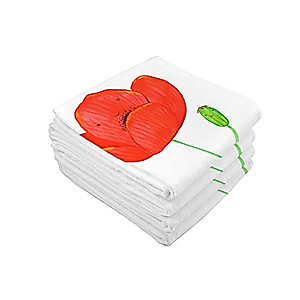 Mr. & Mrs. Panda Beach Towel Poppy - Religion, Sauna, Large, Flower Tendril, Plants, Sauna Towel, Respect, Garden, Gardener, Poppy Flower, Bath Towel, robber's Daughter