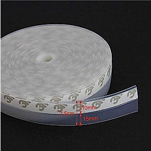 Zengest Door Strip Bottom, House and Glass Shower Door Seal Strip for Side of Door(Transparent), 1" x 16.4'