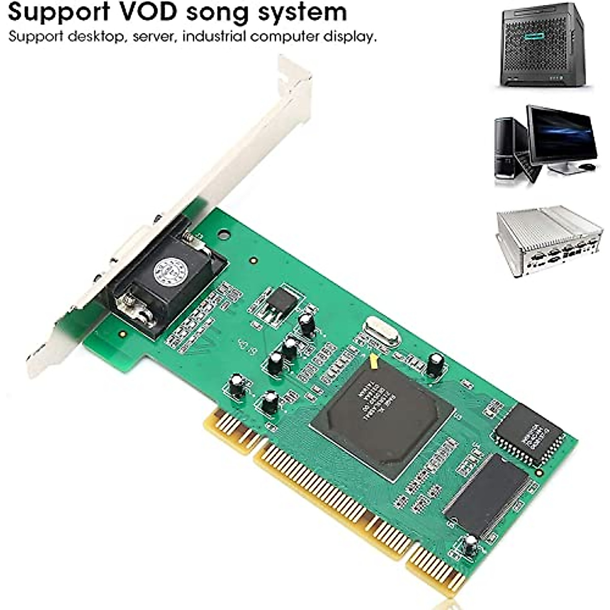 KUJOBUY 8MB Graphics Card VGA PCI 32Bit for Server Industrial Computer Multi-Display for ATI Rage XL 32 Bit PCI VGA Video Card PCI-X Interface Universal Video Card for Desktop Computers