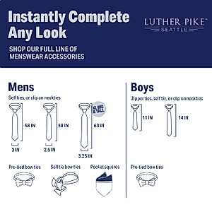LUTHER PIKE SEATTLE Handmade Ties For Men: Woven Tie Mens Ties: Standard & Thin Mens ties, Solid Color & Dots Neckties