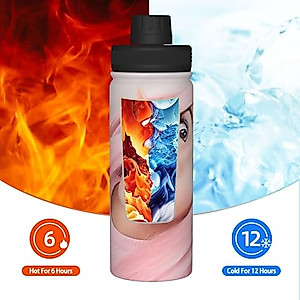 Eevikion Belle Artist Delphine Stainless Steel Insulated Tumbler Sports Water Bottle Hot and Cold Travel Cup 18oz