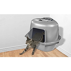 Van Ness Corner Enclosed Cat Pan, Silver, Large (CP9)
