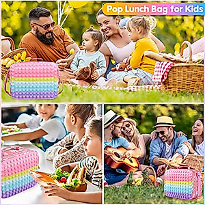 Girls Lunch Boxes for School,Pop Kids Lunch Box Bag for little Girls Back to School,Insulated Lunch Bag Box Tote for Kids School Travel Gifts,School Supplies Leakproof Cooler Bag Girls Lunch Box