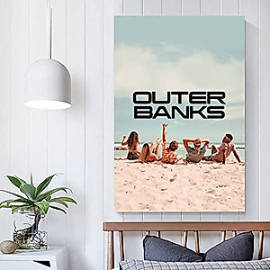 ANARONA Outer Banks Poster, OBX Canvas Poster Unframed Wall Art Dorm Room Decor Aesthetic Beach Scenery Painting for Bedroom Living Room (12 x 18 in)