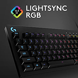 Logitech G213 Prodigy Gaming Keyboard, LIGHTSYNC RGB Backlit Keys, Spill-Resistant, Customizable Keys, Dedicated Multi-Media Keys – Black