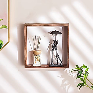 Sziqiqi Iron 6th Sculpture for Wife - Black Metal Couple Statue Kissing Under Umbrella Man Woman Sculpture Figurines for Shelf Mantel Fireplace Entry Bookshelf Television Room