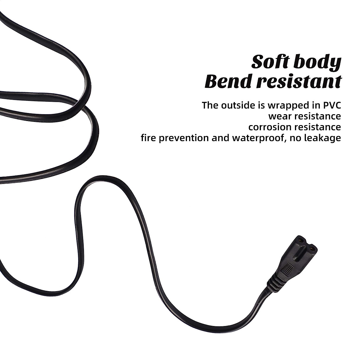 Evenpop 2 Prong AC Power Cord Cable Compatible with Xbox One S/Xbox One X/Xbox Series X/S Game Console, for Sony Playstation PS4 PS3 PS2 Slim/PSP/PSV Supply Plug Replacement (3.3ft)