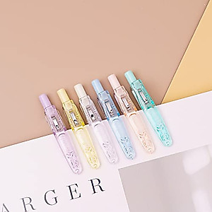 FourFine 6 Pcs Kawaii Pens Anime Kitty Pen Merchandise Black Ink 0.5mm Ballpoint Pens Cat Office School Supplies for Girls Women Press Gel Pen