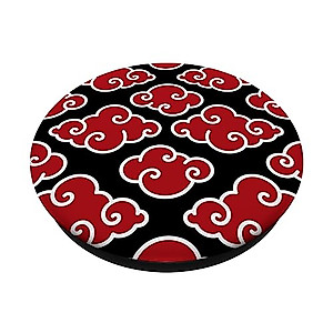 Red Tradition Oriental Cloud Japanese Chinese Pattern PopSockets Standard PopGrip