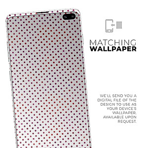 DesignSkinz Tiny Red and Purple Watercolor Polka Dots Protective Vinyl Decal Wrap Skin Cover Compatible with The Samsung Galaxy S20 (Screen Trim & Back Glass Skin)