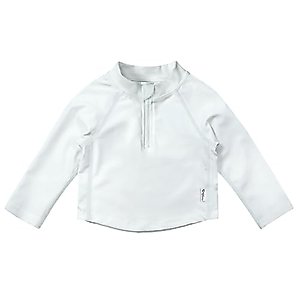 green sprouts unisex-baby Long Sleeve Rashguard | All-day UPF 50+ sun protection—wet or dry,White,12 months