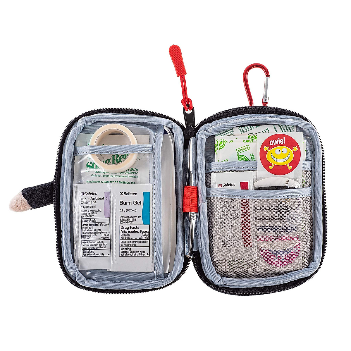 Owie Ninja Small Mini Compact First Aid Kit for Parents on The Go and Hanging in a Diaper Bag, Travel, Purse or Use it at Home or Outdoor