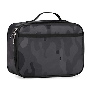 rickyh style Lunch Box with Padded Liner, Spacious Insulated Lunch Bag Durable Thermal Lunch Cooler Pack with Strap for Men Women Boys Girls Adults School Sports Beach Picnic Work Camp,2 Pocket