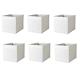 Ikea Drona Box (White, 6 Pack (L:15" x W:13" x H:13"))