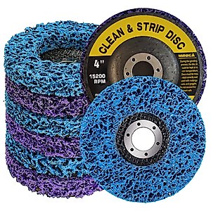 6 PCS Strip Discs Stripping Wheel for Angle Grinder, 4" x 5/8" Premium Silicone Carbide Strip Disc for Angle Grinder Clean and Remove Paint Coating Rust Welds Scaling Oxidation (100mm)