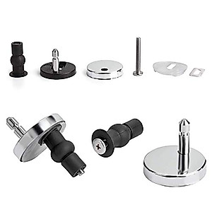 Upgraded 2 Full set Toilet Seat Hinge Fixings Top Fix Nuts Screws Quick Release Hinges Fittings Rubber Back To Wall For Toilet Seat Hinges Replacement