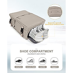 bergsalz Brown Travel Backpack Essentials For Women Men Airline Approved Personal Item Travel Bag Carry On Bag Gym Waterproof Backpack Purse  College Laptop Bag