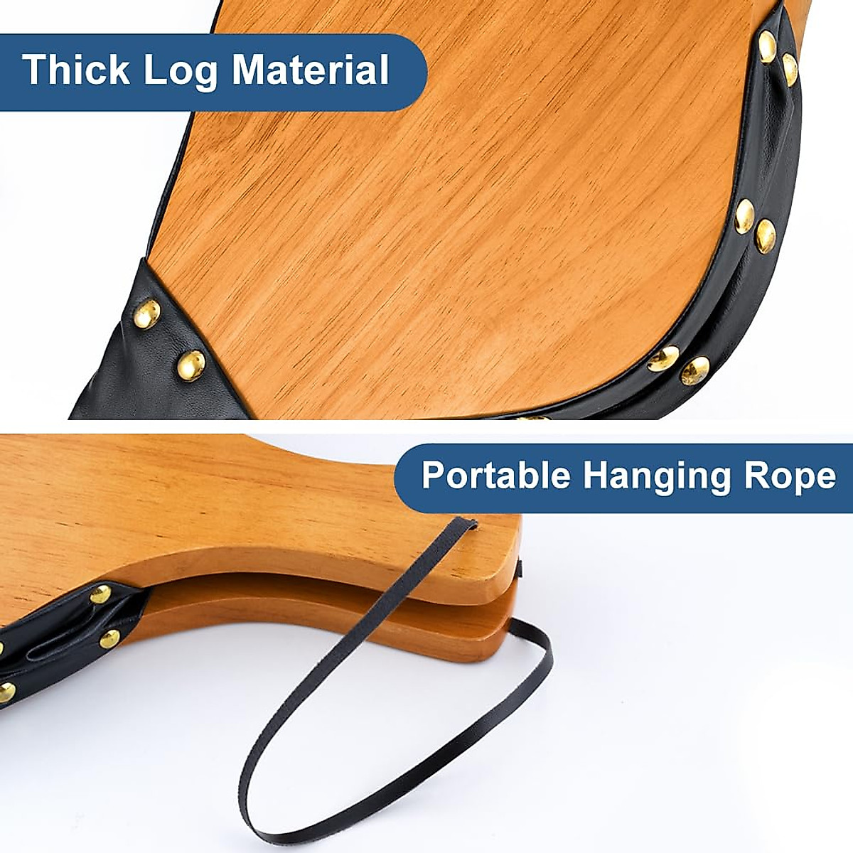 AMAGABELI GARDEN & HOME Wood Fireplace Bellows 19"x 8" Large Artificial Leather Bellow Fire Pit Air Blower With Hanging Strap Cast Nozzle Outdoor Cooking Fan Camping BBQ Grill Chimney Barbecue Tools