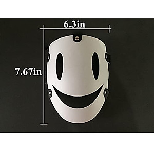 UIZPR Halloween Party Anime white Smile Mask Cosplay Costume Props Resin Masks adult size (White)