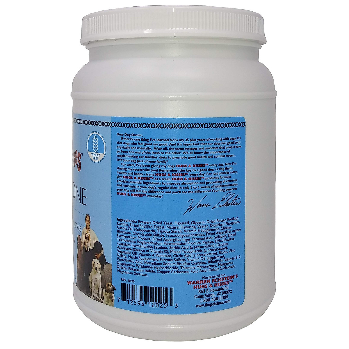 HUGS & KISSES Warren Eckstein's Four-in-One Dog Vitamin Mineral Supplement Treats