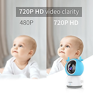 KAWA 720P Add-on Baby Camera, Compatible with S6 only, Video Baby Monitor with Camera and Audio, No WiFi, Loop Recording, 110° Wide Angle, 1000ft Range, 2X Zoom, 2-Way Audio S6-C (Monitor Not Include)