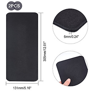 PH PandaHall 12x5 Black Felt Base Shaper, 2pcs Bag Bottom Shaper Pad Arc Corner Bag Liner Board Insert for Tote Leather Purse Handbag Crossbody Bag Backpack Canvas Travel Bag, 6mm Thick