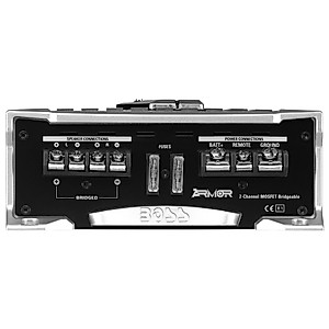 BOSS Audio Systems AR1600.2 2 Channel Car Amplifier - 1600 Watts, Full Range, Class AB, 2-4 Ohm Stable, Mosfet Power Supply, Bridgeable