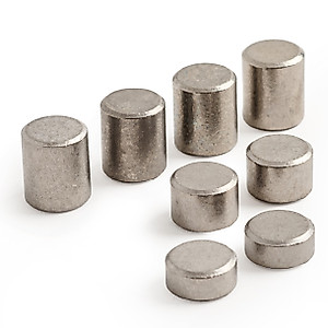 Pinewood Pro Derby Weights Tungsten Weights 3oz, Eight 3/8” Incremental Cylinders to Optimize Car Weight to Make The Fastest Derby Car