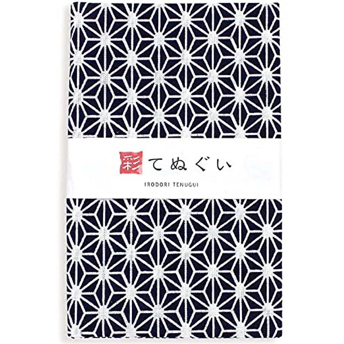 KOMESICHI irodori Japanese Traditional Towel Tenugui Cool Pattern 5 with Fray Prevention Processing Set of 5 with Tenugui Iroha (English Manual), 12.99x34.64 in