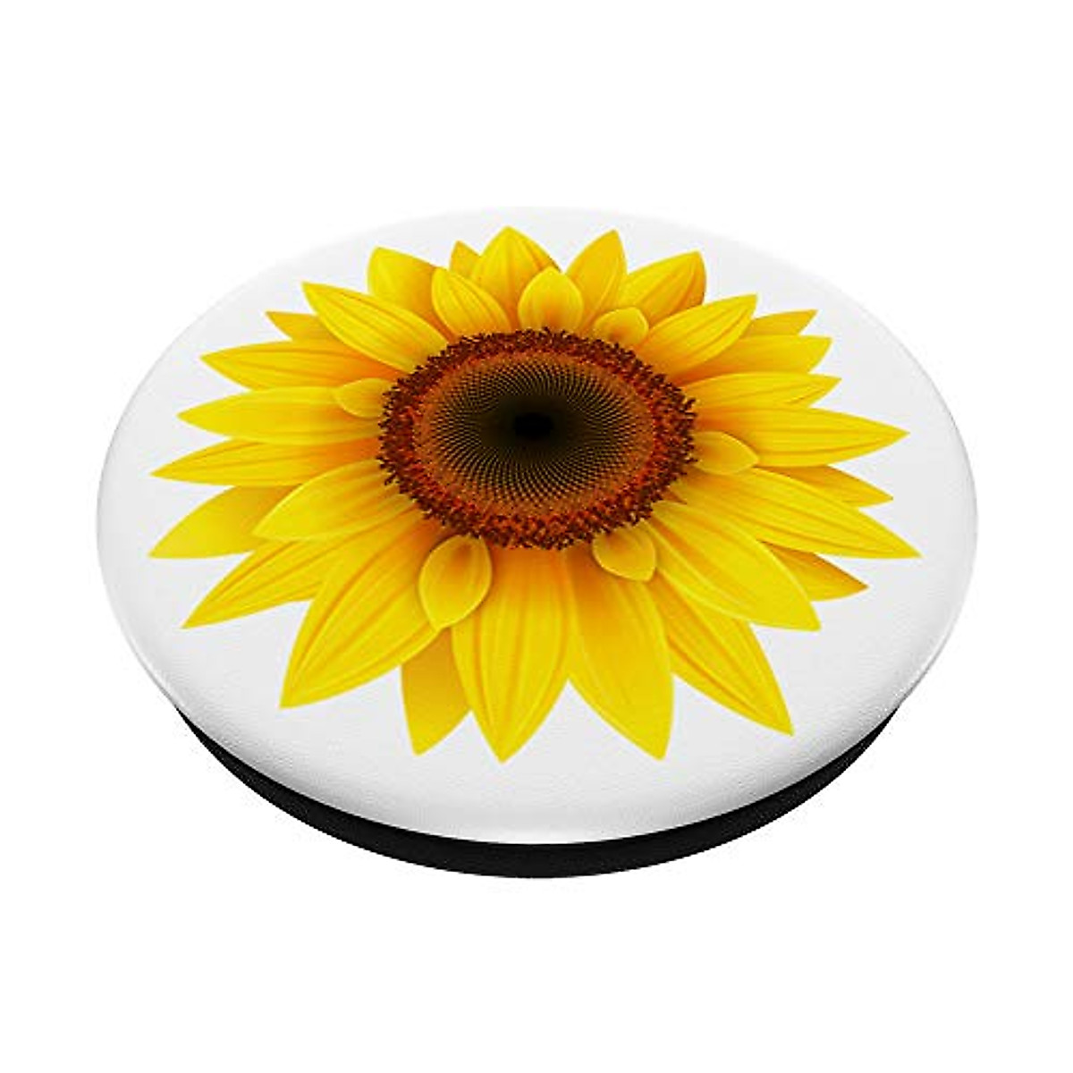 Sunflower Decor Girasol yellow Sun Flower White Background PopSockets Swappable PopGrip