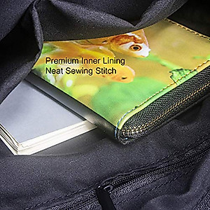 Women's Canvas Zipper Closure Handbag Red Cardinal Bird Tote Bag with Large Capacity