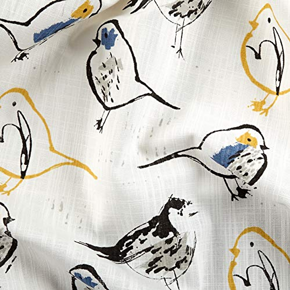 Premier Prints Bird Toile Slub Canvas Brazilian Yellow, Fabric by the Yard