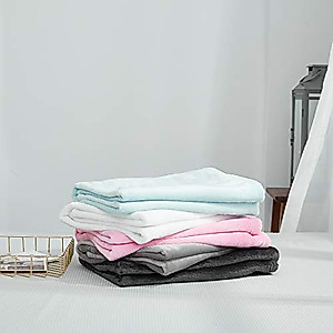 UOZZI BEDDING All-Season Ivory White Flannel Fleece Baby Blanket for Girls & Boys - Ultra Soft Plush Thin Kids Toddler Blanket for Crib, Pram Strollers, Sofa, 100% Microfiber Polyester 27"x39"