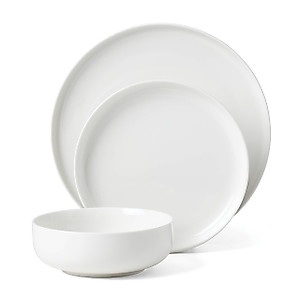 Oneida White 24 Seven Piece Dinnerware Set, 12 Count, Dorm Necessities, Dorm Essentials