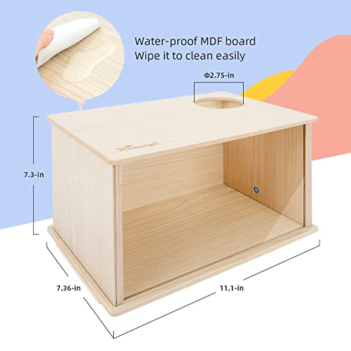 Niteangel Visible Hamster Digging Box for Syrian Dwarf Roborovski Campbell Hamsters Gerbils Mice Lemmings Degus or Other Small-Sized Pets