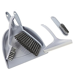 COOLHIYA 5pcs Broom Dustpan Desktop Table Dustpan Key Turner Aid Mini Dustpan and Brush Keyboard Broom Mini Broom with Dustpan Sweeping Car Mini Sweep Broom Tiny Cleaning Broom Pp Purple