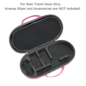 RLSOCO Hard Case for Dyson Airwrap Complete Long/Complete Styler HS08 HS05 HS01 - Fits 4pcs Long Barrels or Short Barrels - Pink (Case Only,Hair Styler is not Included)