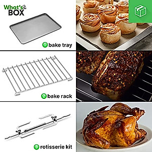 NutriChef Multi-Functional Dual Oven Cooker, Toaster, Broiler Roast And Rotisserie Convection Cooking Ready, Large 42 QT Capacity Dual Tier Oven, For Kitchen Table Or Countertop Use - 1780 watts