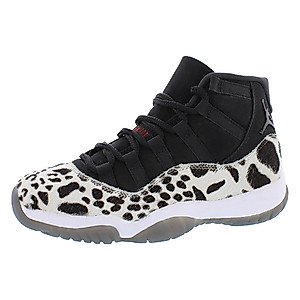 Jordan Air 11 Retro Womens Shoes Size 5.5, Color: Black/Gym Red/Sail/White