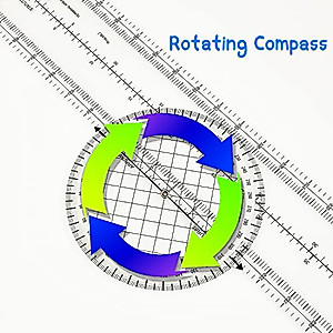 CYA Rotating Plotter Aviation, Flight Azimuth Plotter for Pilot Students