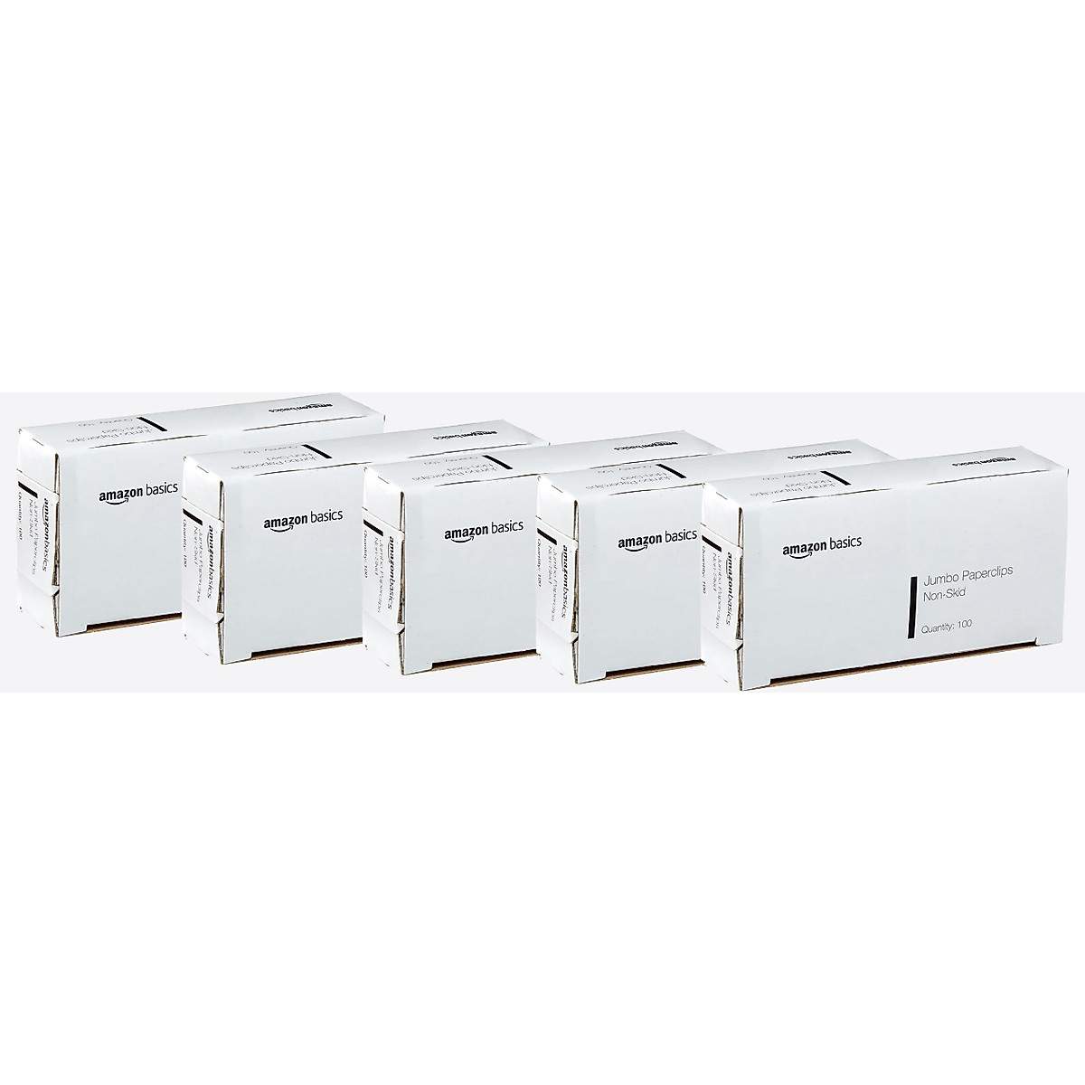 Amazon Basics Jumbo Size Office Paper Clips, Non skid, 100 per Box, 10-Pack