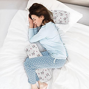 Vnurnrn Elephant Butterfly Neck Support Pillow Round Neck Roll Bolster Cylinder Pillow Cervical Pillows Leg Pillow for Leg Knee Back Head Support for Work Women Men Traveling Headrest