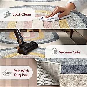 nuLOOM Jerri Double Half Rainbow Kids Area Rug, 8x10, Beige