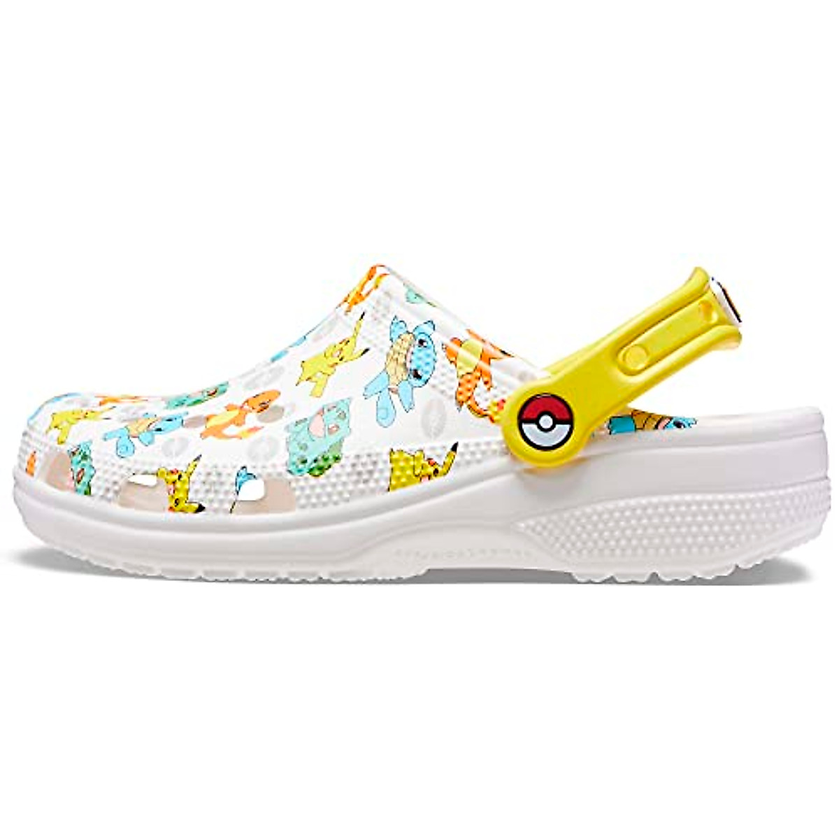 Crocs Unisex Classic Pikachu Clogs, Pokemon Shoes, White/Multi, Numeric_5 US Men