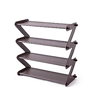 bahilok Simple shoe rack assembly Z-type household dormitory (coffee)
