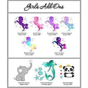 (Choose Both Your Name and Initial; Both Font and Color) Personalized Baby Girls Decal Nursery Decor Custom Vinyl Wall Decal, Wall Stickers (Multi-Size Choices) (Single Name (Without Initial))