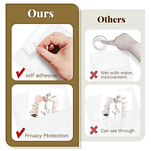 Goefun Blank Note Cards and Envelopes 5 x 7 Flat Cardstock and A7 Envelopes Self Seal 100 Pack for Wedding, Invitations, DIY Cards, Thank You Cards & All Occasion (Unfolded)