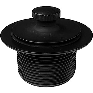 Westbrass Twist & Close Sch. 40 PVC Bath Waste with One-Hole Elbow, Matte Black, D49421-62